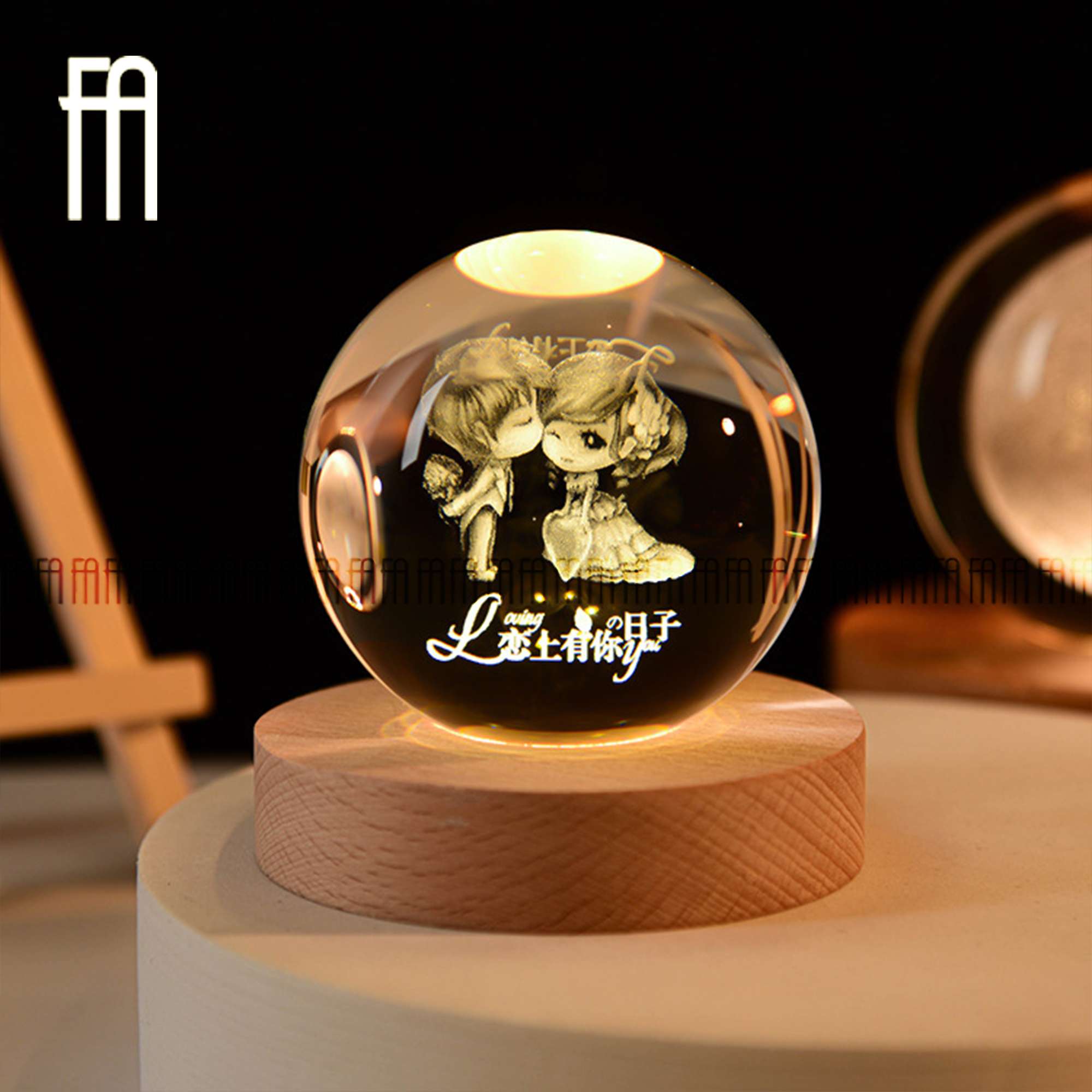 BEST COUPLE ROUND CRYSTAL BALL - Fashion Asthetics BD