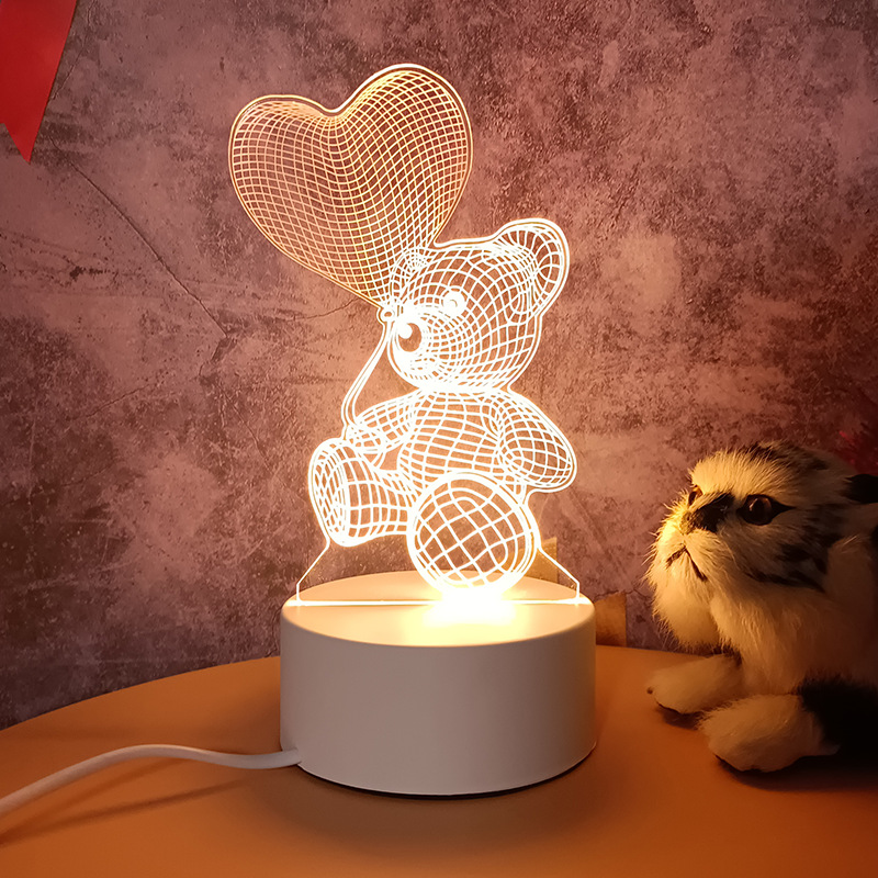 Buy Bear Design Acrylic 3D LED Lamp - Fashion Asthetics BD